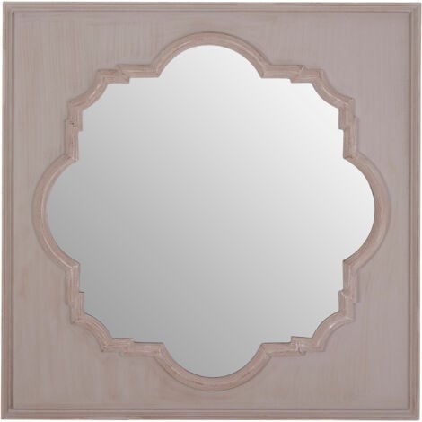 Premier Housewares Fossil grey / Antique Taupe Wall Mirror For Bedroom ...