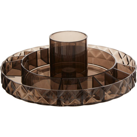 Premier Housewares Round Transparent Diamond Revolving Organiser ...