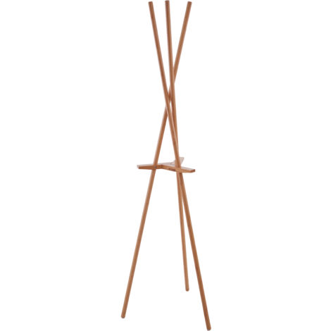 Premier Housewares Coat Stand Bamboo Free Standing Coat Hanger for ...