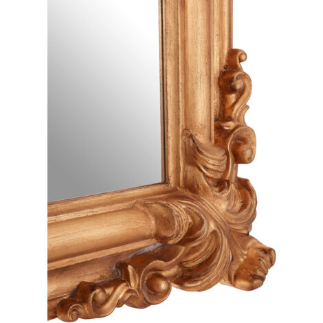Premier Housewares Gold Frame Wall Mirror For Bedroom / Hallway ...