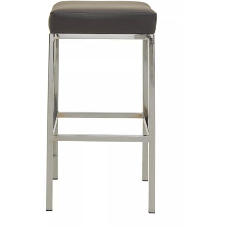 Premier Housewares Baina Dark Grey And Chrome Finish Bar Stool