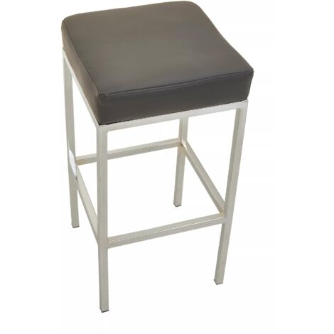 Premier Housewares Baina Dark Grey And Chrome Finish Bar Stool