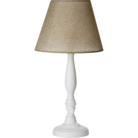 Premier Housewares Maine Round Base Table Lamp with EU Plug