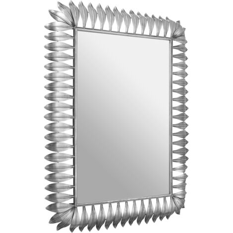 Premier Housewares Merlin Silver Leaf Frame Wall Mirror