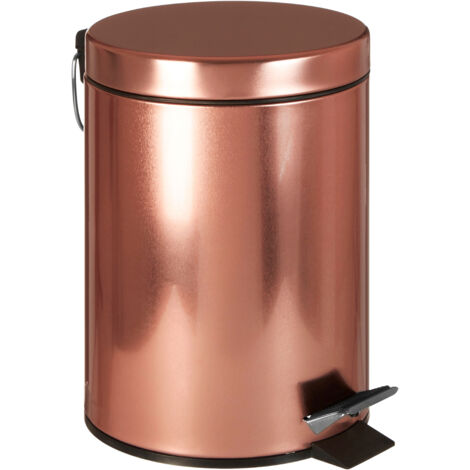 Premier Housewares Rose Gold Pedal Bin 5Ltr