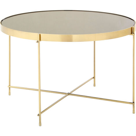 Premier Housewares Allure Large Black Mirror Side Table