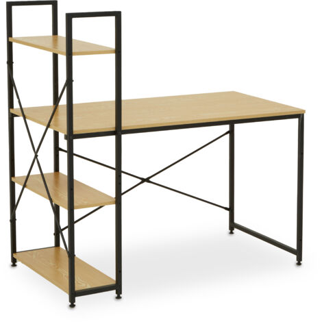 Premier Housewares Laxton Light Yellow Desk With Shelves