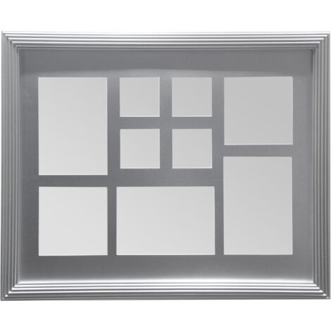 Premier Housewares Silver 9 Photo Multi Photo Frame