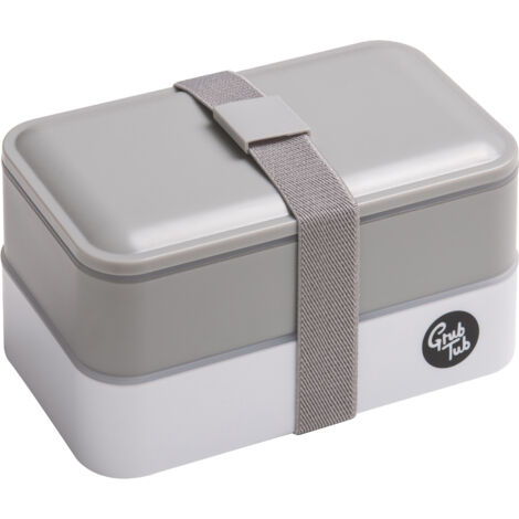 Interiors by Premier Organized Grey Lunch Box, Leak Proof Tiffin Box ...