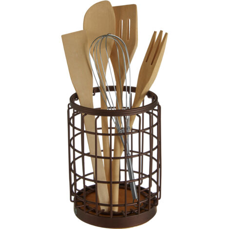 Premier Housewares Vertex Round Bronze Coated Utensil Holder