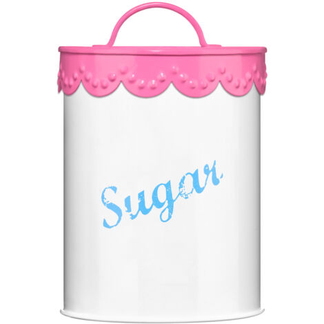 Premier Housewares Sugar Canister with Pink Lace
