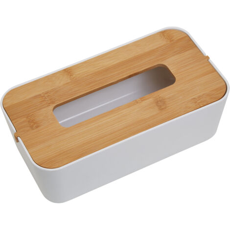 Premier Housewares Canyon White Tissue Box