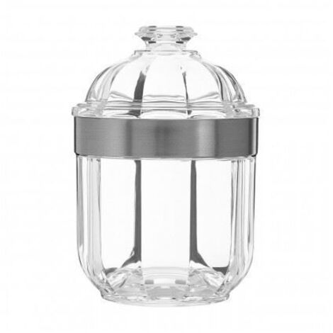 Premier Housewares Small Silver Acrylic Canister