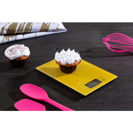 Premier Housewares Zing Yellow Glass Kitchen Scale - 5kg