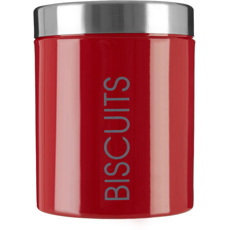 Premier Housewares Red Enamel Biscuit Canister