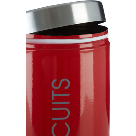 Premier Housewares Red Enamel Biscuit Canister