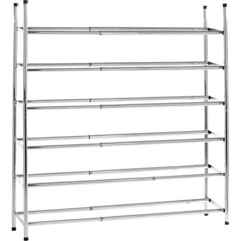 Premier Housewares Six Tiers Chrome Shoe Rack