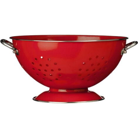 Premier Housewares Red Enamel Colander