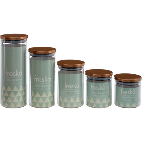 Interiors by Premier Practical Design Rose Gold Lid 550ml Storage Jar ...