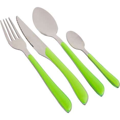Interiors By Premier Bright 24Pc Multi Coloured Cutlery, Versatile ...