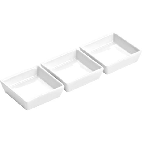 Interiors By Premier Elegant Set Of Three Entree Square Serving Dishes ...