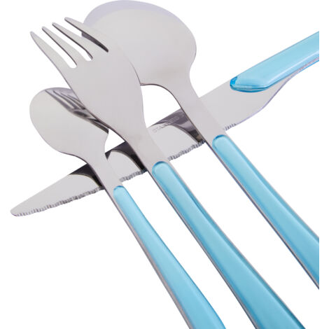 Interiors By Premier Bright 24Pc Multi Pastel Coloured Cutlery ...