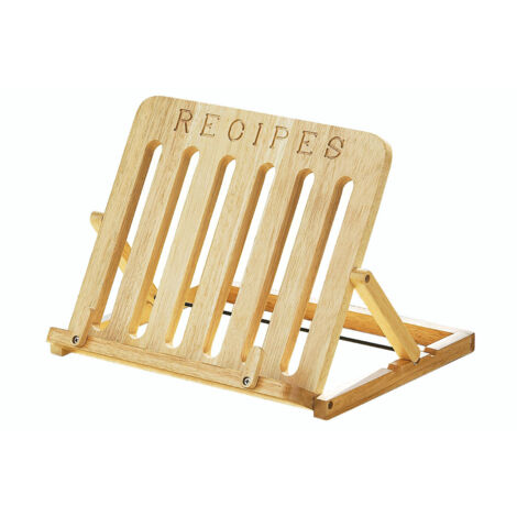 Interiors by Premier Adjustable Rubberwood Tropical Wood Cookbook Stand ...