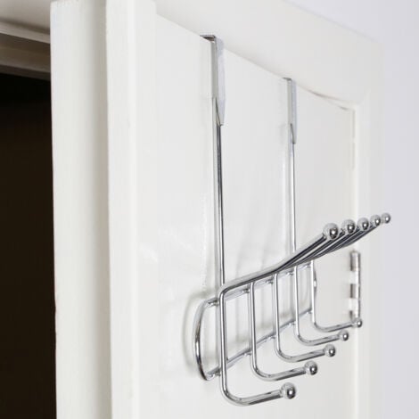 Interiors by Premier Over Door Hanger, 10 Silver Ball Hooks Door Hanger ...