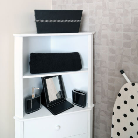 Premier Housewares Black Faux Leather Rectangular Storage Box