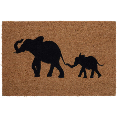 Premier Housewares Elephant & Baby Elephant Doormat
