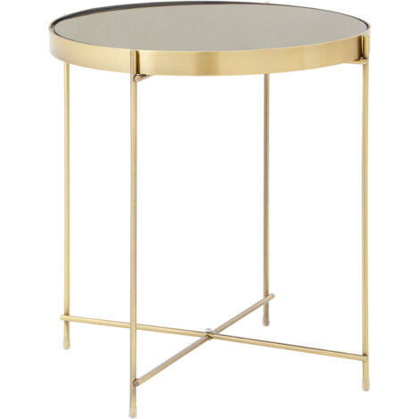 Premier Housewares Allure Black Mirror Low Side Table