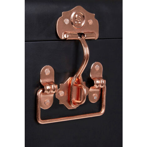 Interiors by Premier Black Metal Storage Trunk Set, Set of 2 Metal ...