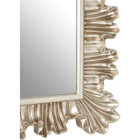 Premier Housewares Champagne Finish Clamshell Design Wall Mirror