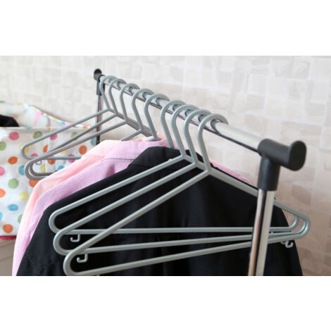 Premier Housewares Grey Plastic Adult Hangers - Set of 10