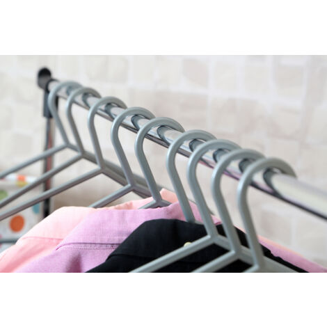 Premier Housewares Grey Plastic Adult Hangers - Set of 10