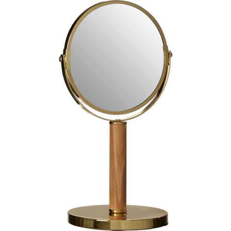 Premier Housewares Cassini Gold Finish Iron Table Mirror