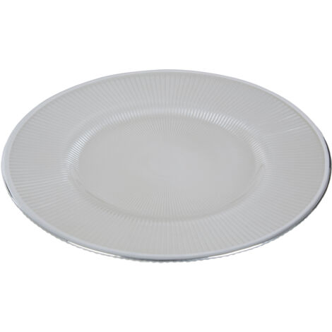 Premier Housewares White Glass Dinner Plate