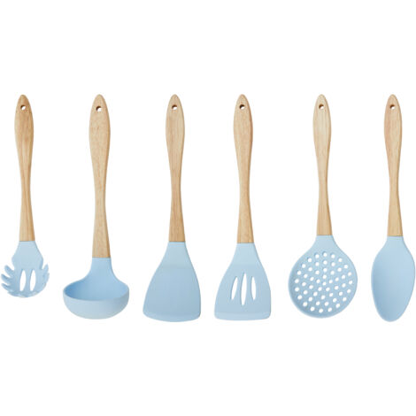 Premier Housewares 7pc Pastel Blue Utensil Set
