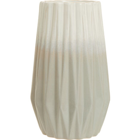 Interiors by Premier Sleek And Sturdy Small Grey White Ceramic Vase ...