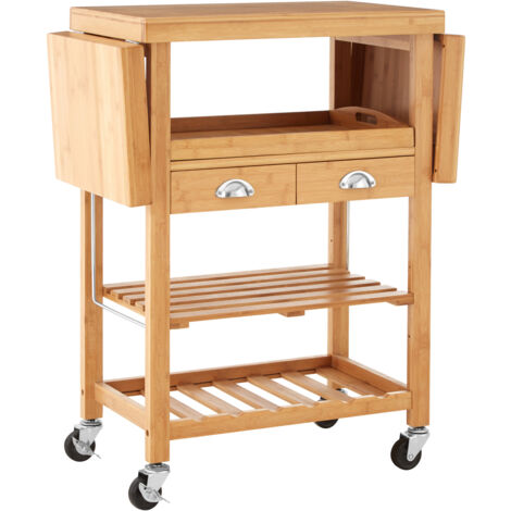 Interiors By Premier Versatile Bamboo Kitchen Trolley, Contemporary ...