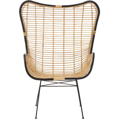 Interiors by Premier Natural Rattan Egg Chair, Rustless Metal Rattan ...