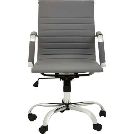 Premier Housewares Brent Grey Low Back Home Office Chair