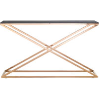 Premier Housewares Slim Table Gold Frame Long Console Table Metal ...