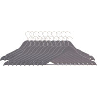 Premier Housewares Matte Grey Clothes Hangers - Set of 20