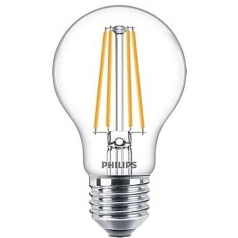Lot de 3 ampoules LED Philips Classic Filament A60 E27 8,5W (équivalent 75W) – Lumière blanche ...