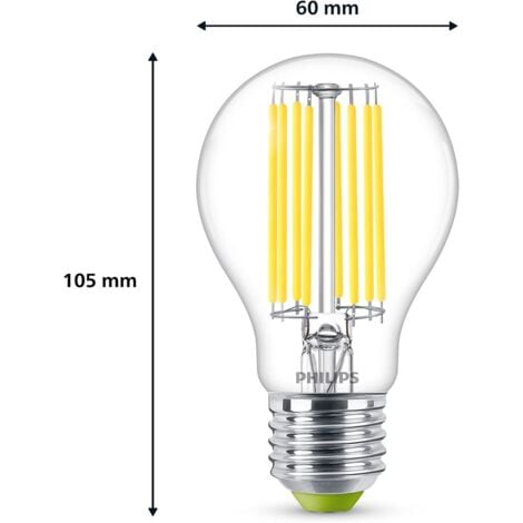 Philips ampoule LED Ultra Efficient culot E27, classe énergétique A, 60W, 4000K Blanc froid ...
