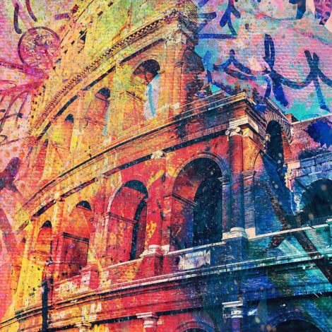 Tableau colisée pop art Toile imprimée