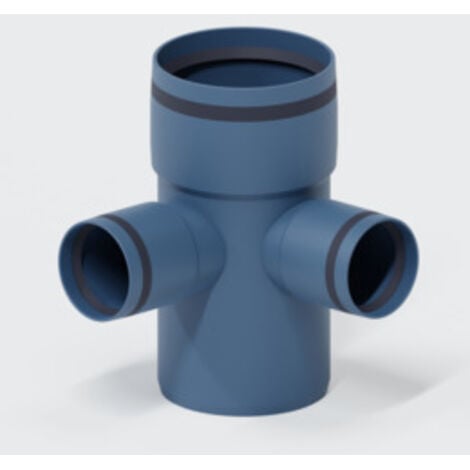 Eckdoppelabzweig Polo-Kal XS DN90/50 87Grad