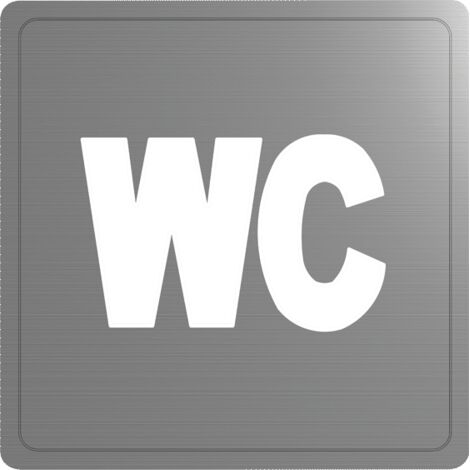 Delabie Wand Symbol WC Edst. 1.4301 satiniert (ex-0011420000)