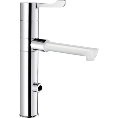 Delabie Elektron. MBatt. Schwenkausl., H160mm,1 BIOCLIP-Einmalauslauf